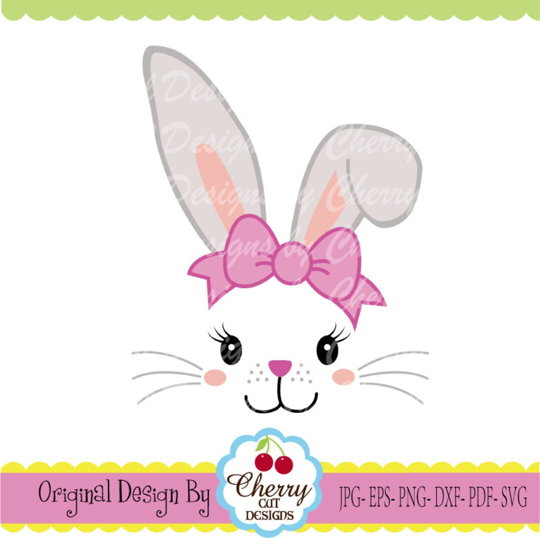 Svgdxf Bunny Girl Face Easter Bunny Girl Easter SVG Dxf - Etsy