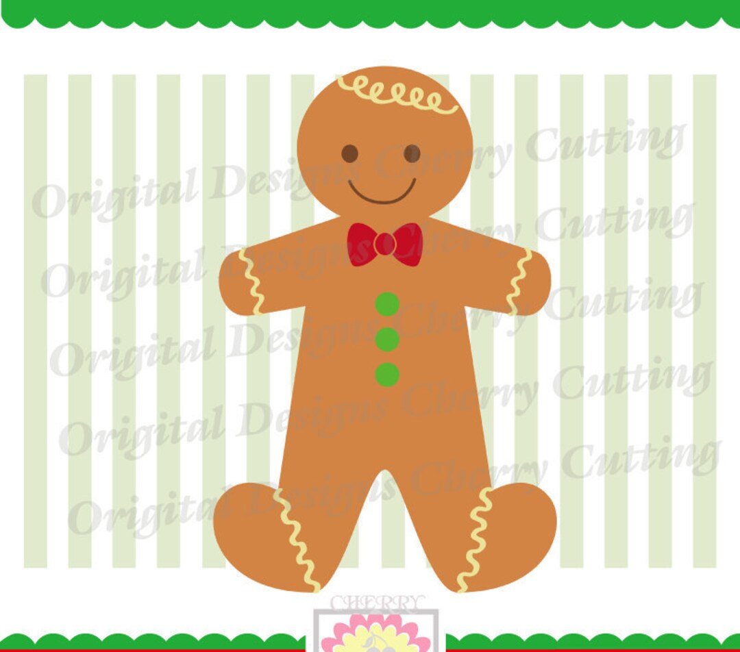 Gingerbread Boy Svg Dxf, Christmas Silhouette and Cricut Cut Files ...