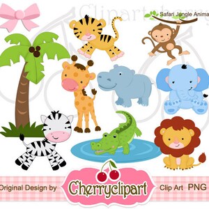 Safari Jungle Animals Digital Clipart Set For-personal and - Etsy