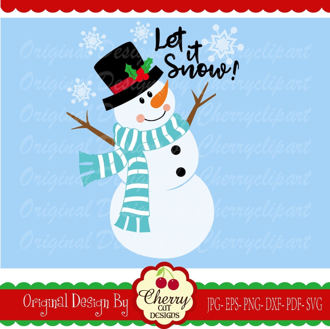 Snowman PNG SVG: Let It Snow Clipart (digital Download) - Etsy