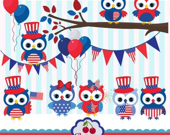 Patriotic Owls - Etsy