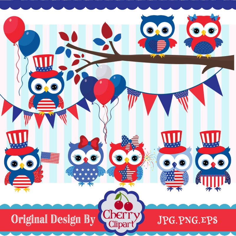 Patriotic Owl - Etsy