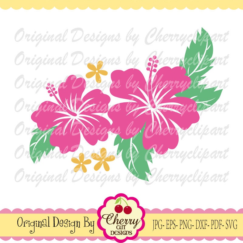 Hibiscus Flower Svg - Etsy