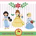Holiday Princess Digital Clip Art Set-christmas Digital Clipart ...