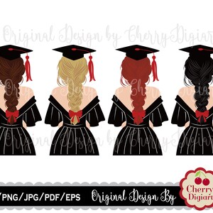 Graduation Girl Svg Png Bundle, Graduation Clipart, Graduation Cap ...