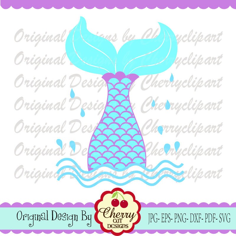 Cola de sirena SVG Dxf Sirena SVG Silueta Archivos de corte - Etsy México
