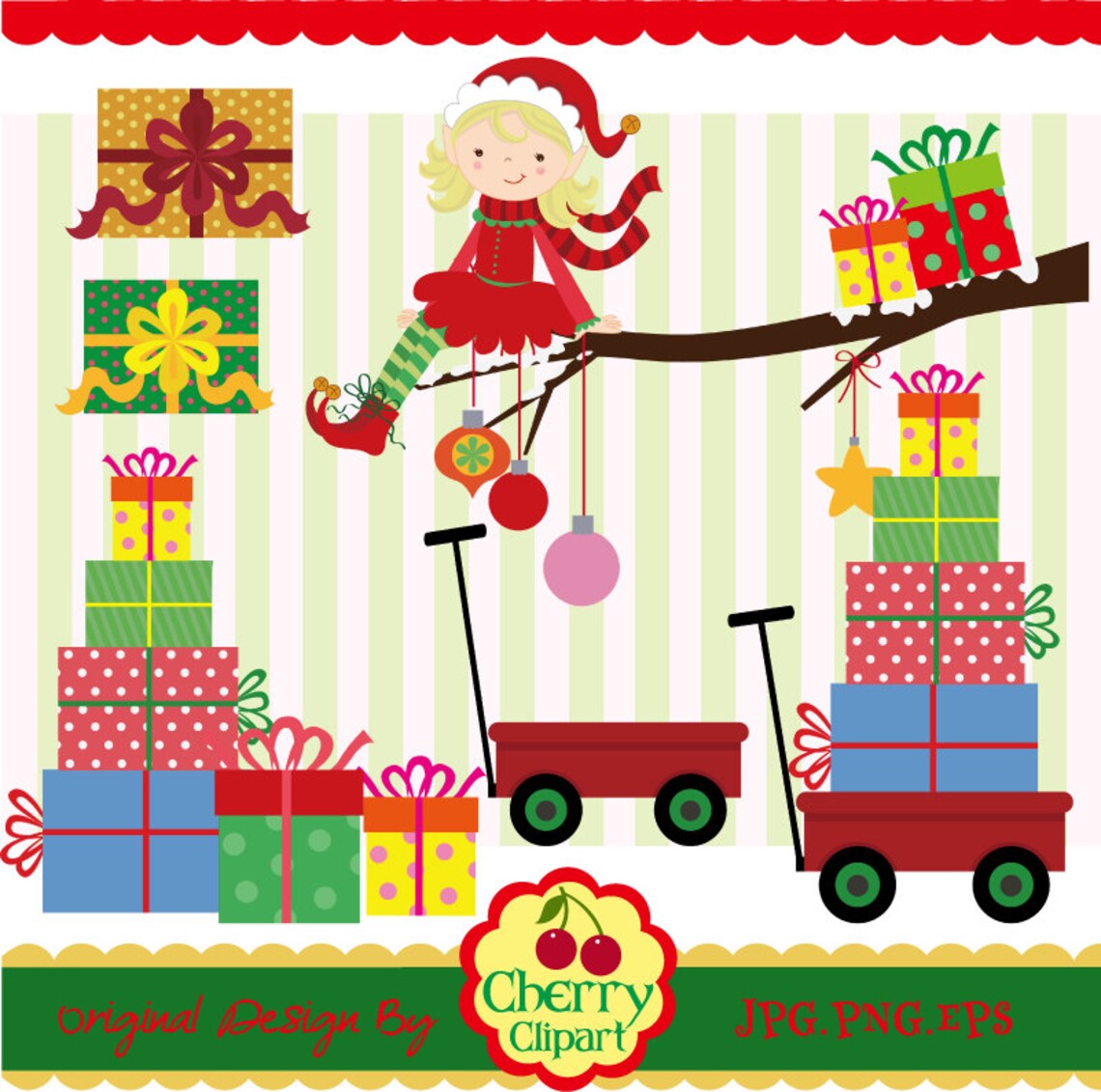 Christmas Elves Digital Clipart Set-santa's Little Helper | Etsy