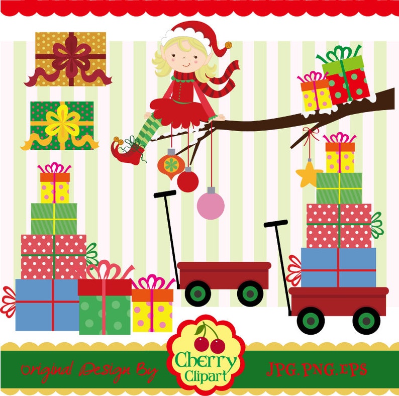 Christmas Elves Digital Clipart Set-santa's Little Helper | Etsy