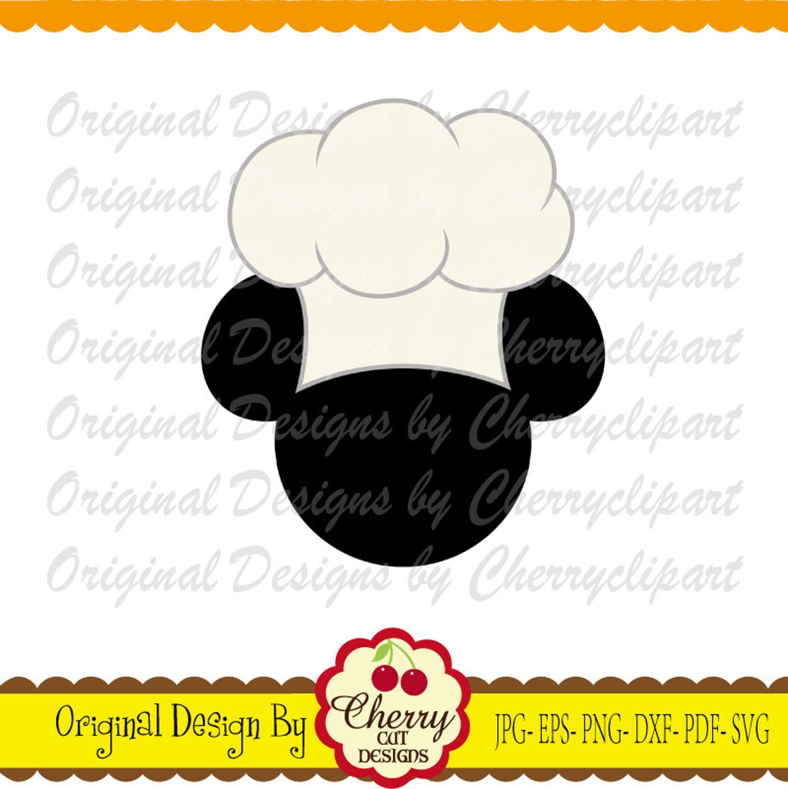 Chef Svg dxf Chef hat Mickey Chef hat Mouse ears SVG | Etsy