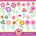 Vintage Flowers Digital Clipart Set for personal and Commercial Use ...