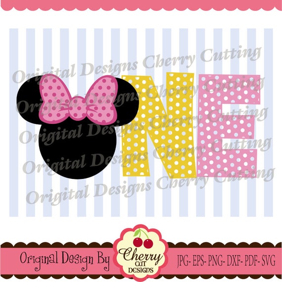 Minnie ONE SVG Dxf Birthday ONE Silhouette & Cricut Cut | Etsy