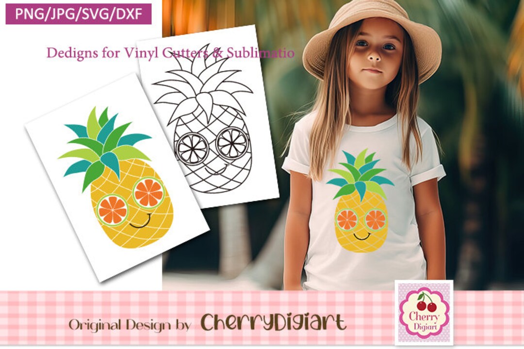 Summer Pineapple Sunglasses Pineapple Svg Png Jpg Silhouette & Cricut ...