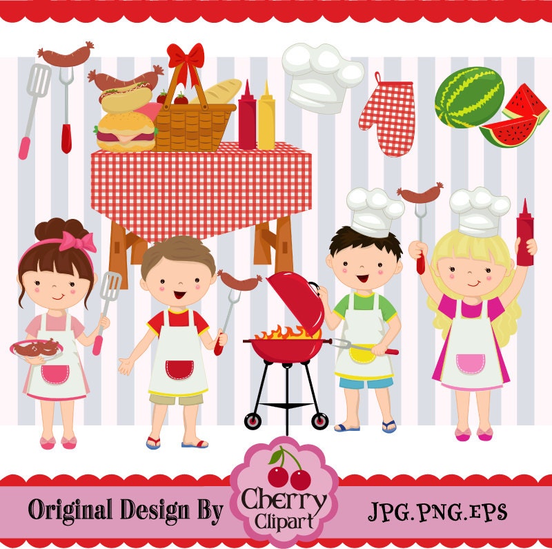 Backyard Bbq Party Clipart