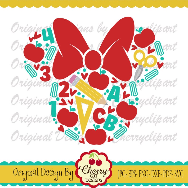 Back to School Svg School Minnie Svg Silhouette & Cricut Cut - Etsy