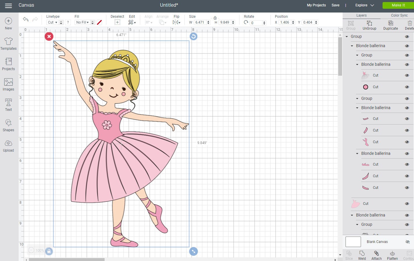 Ballerina Svg Blonde Ballerina Svg Ballet Girl Svg | Etsy UK