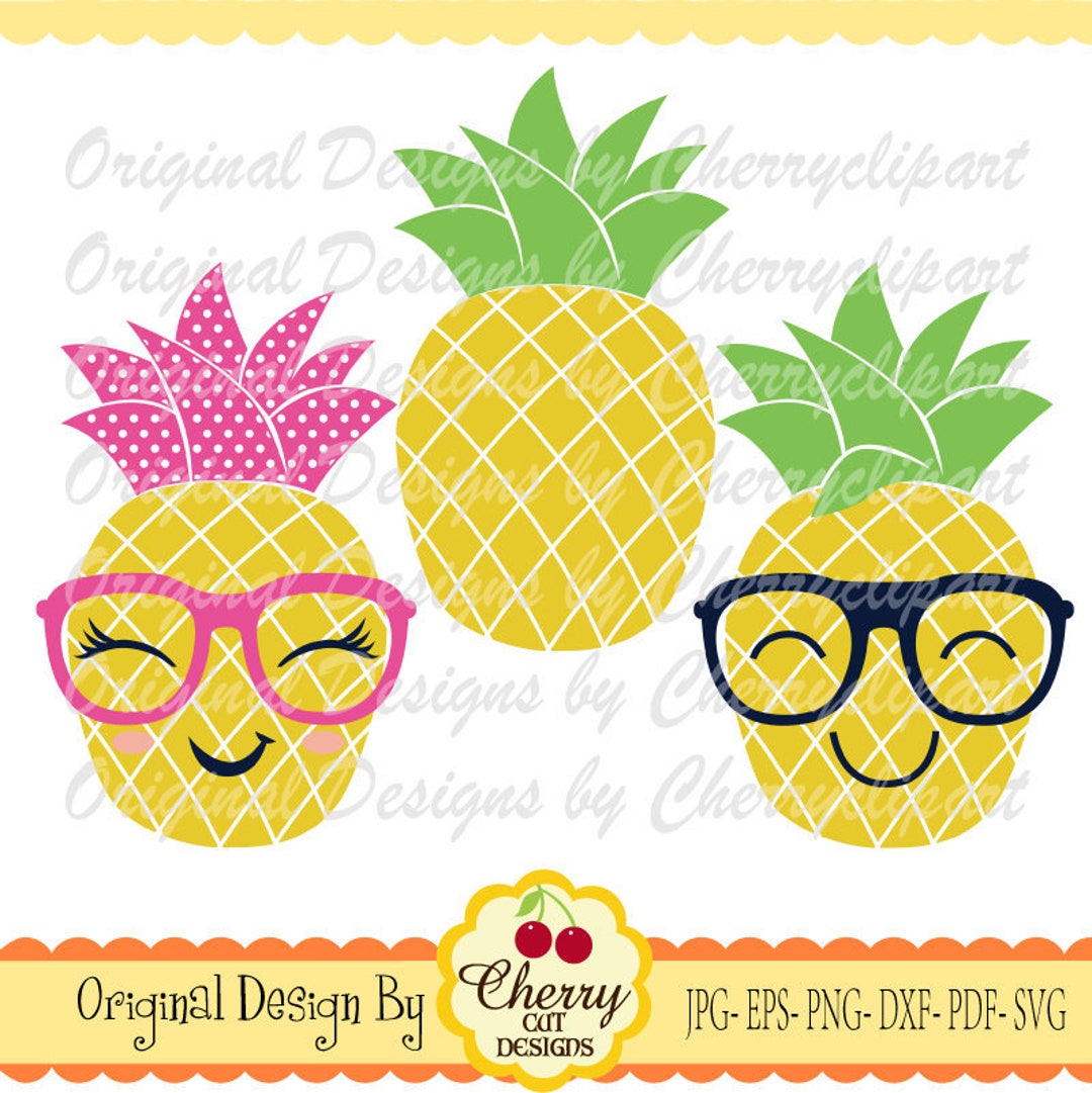 Pineapple Svg, Pineapple Boy and Girl Svg, Sunglasses Pineapple Svg ...