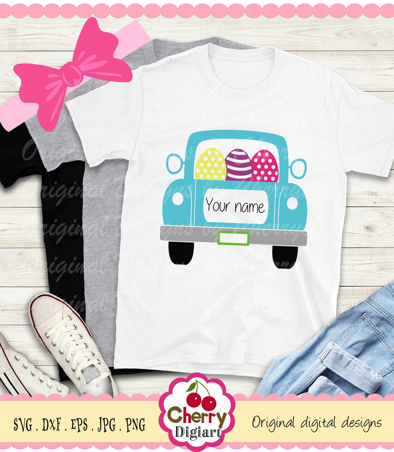 Easter Truck Svg Truck With Eggs Svg Easter Eggs Svg | Etsy