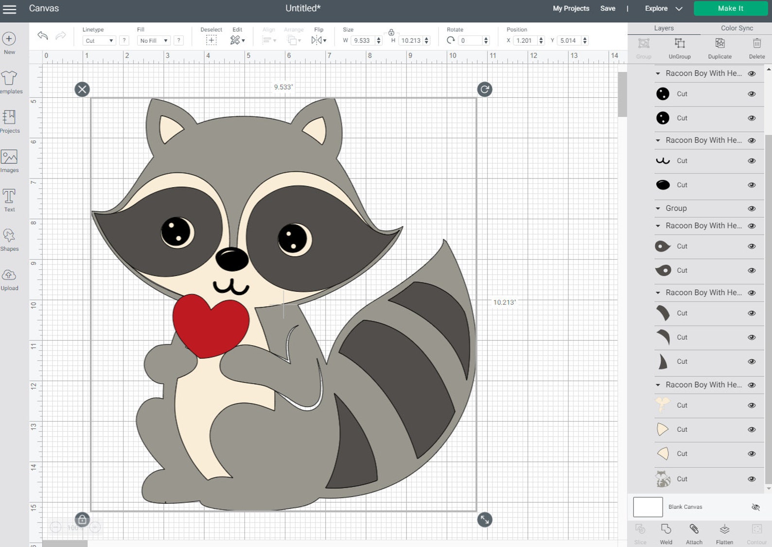 Valentine Racoon with heart svg Racoon boy svg Silhouette & | Etsy