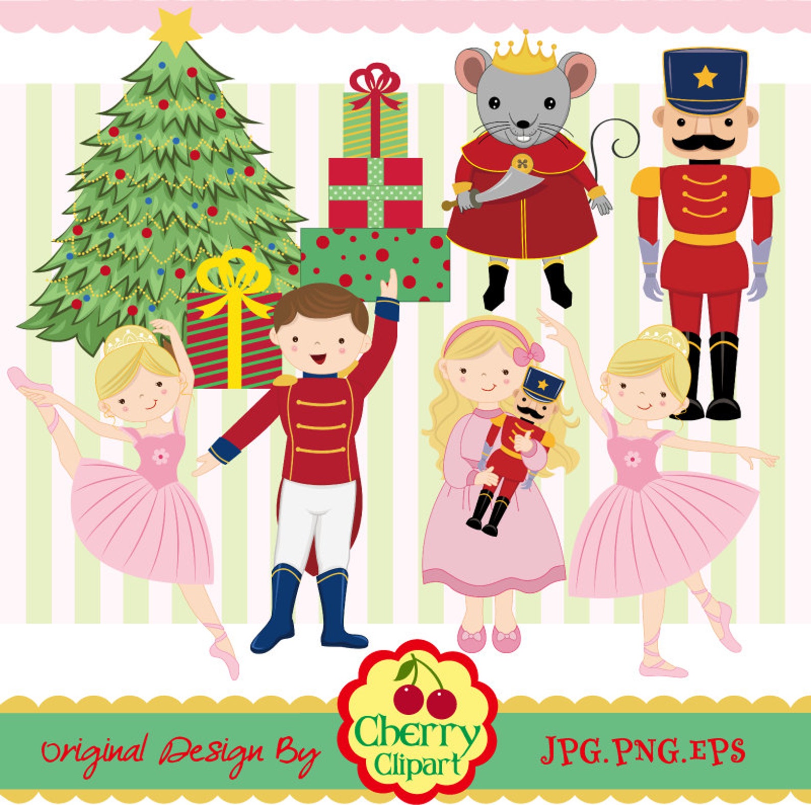 Nutcracker Ballet digital clipart set Christmas digital | Etsy