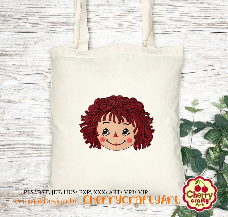 Charming Raggedy Ann Embroidery | Unique Designs for Shirts & Decor ...
