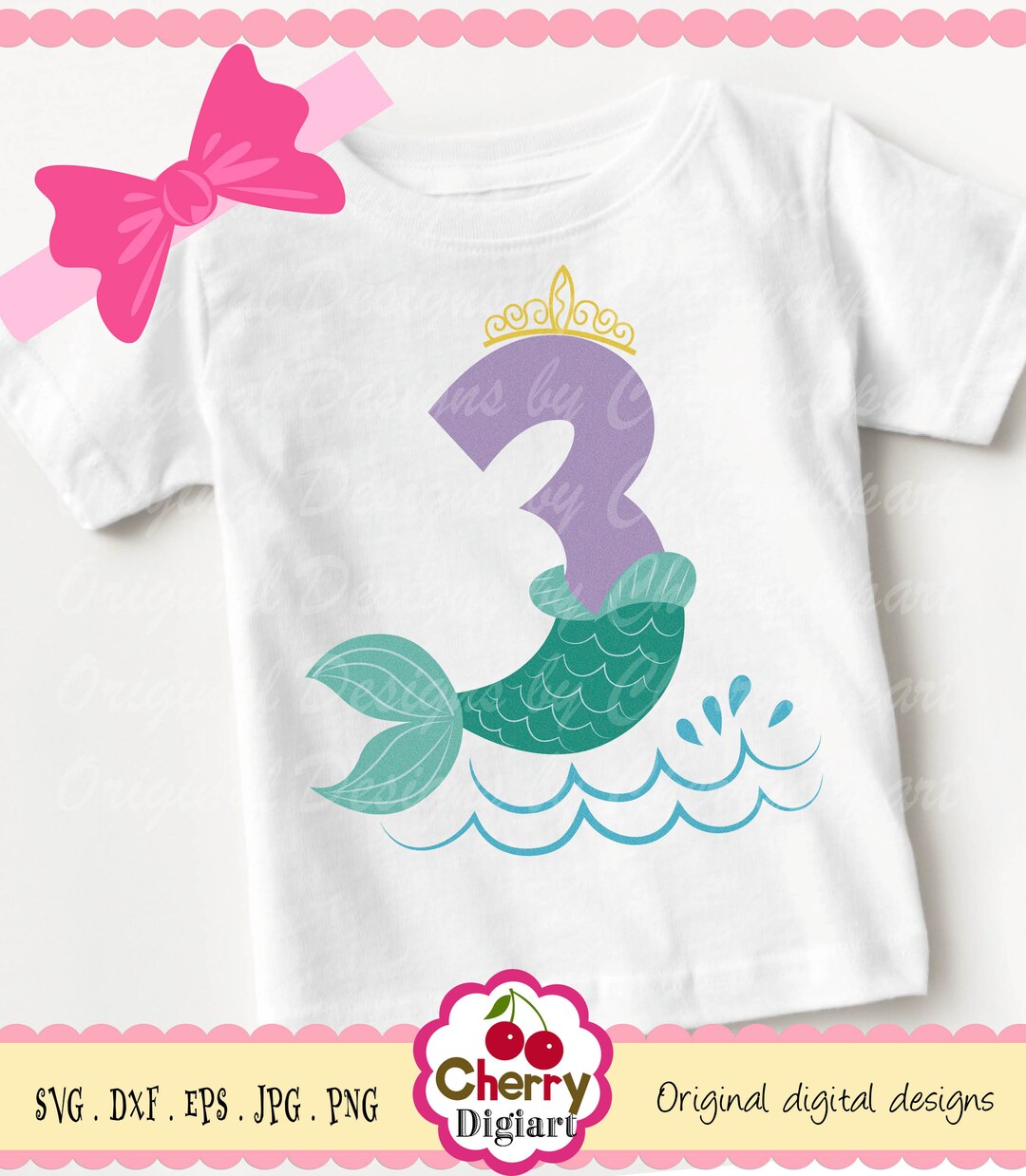 Mermaid Tail Number 3 SVG Dxf ,mermaid SVG Silhouette and Cricut Cut ...