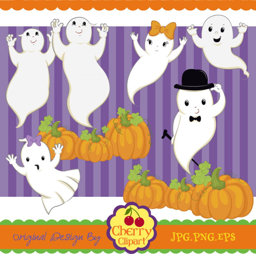 Halloween Clipart ,ghost Clipart-halloween Clip Art-personal and ...