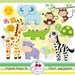 Jungle Animals Digital Clipart and Digital Papers Pack NO.AN028 - Etsy
