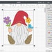 Spring Gnome, Gnome With Flowers Svg Silhouette & Cricut Cut Design ...
