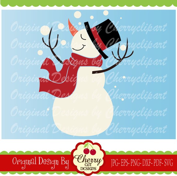 Let It Snow Svg Snowman Svg Winter Snowman Silhouette & | Etsy