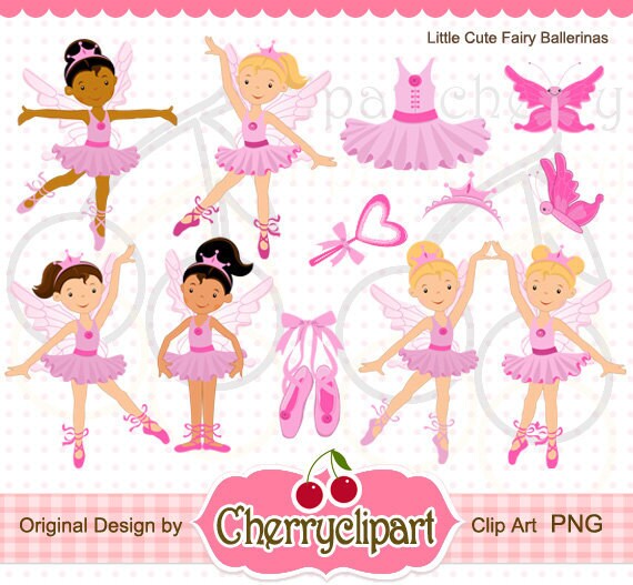 Little Cute Fairy Ballerina Digital Clipart Set For-personal - Etsy