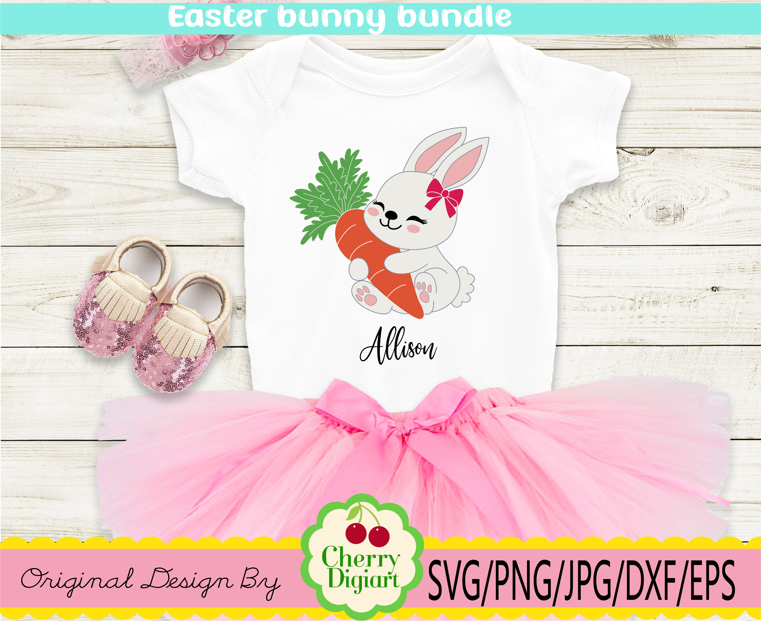 Easter Bunny Svg Png Bundle, Bunny Hug Egg, Bunny Hug Carrot , Easter ...