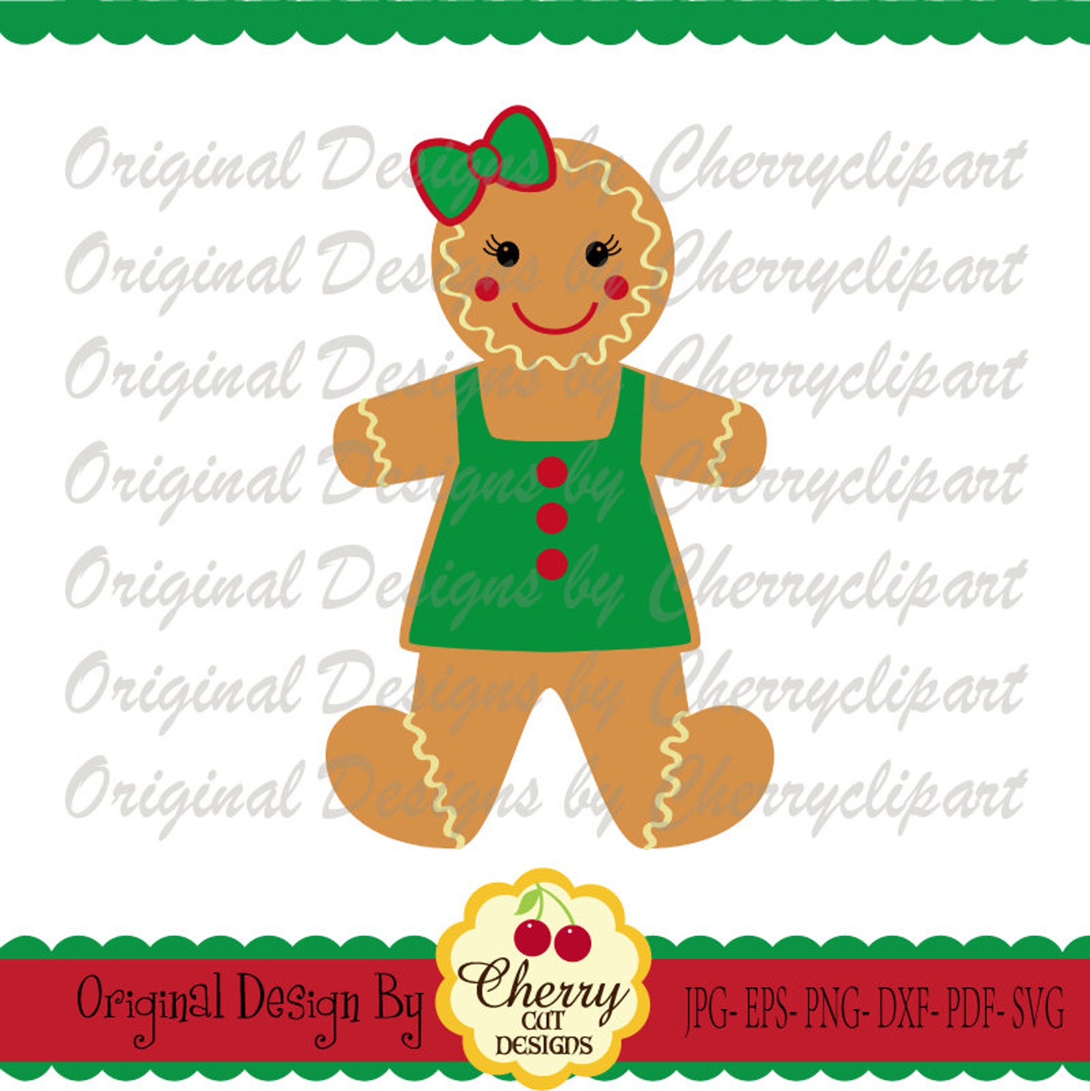 Gingerbread Girl Svg Dxf Christmas Sweet Silhouette Cut Etsy