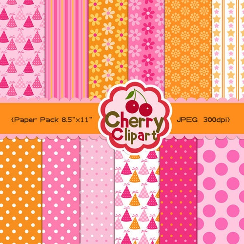 Birthday Digital Paper - Etsy