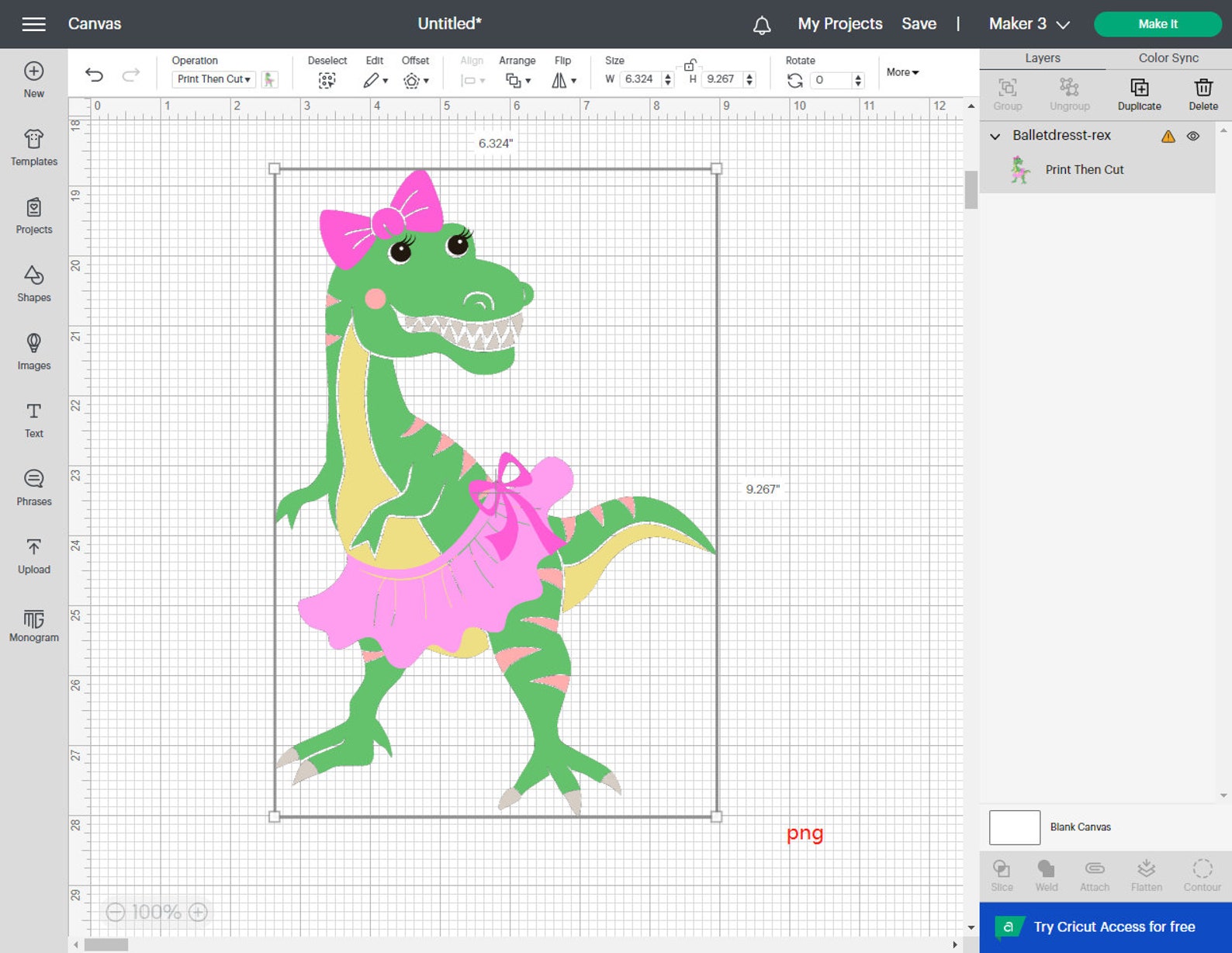 Dinosaur SVG, Ballet Dress T-rex Svg Silhouette & Circut Cut Design, T ...
