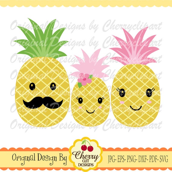 Ananas Svg Ananas Familie Svg Obst Svg Silhouette & Cricut | Etsy ...
