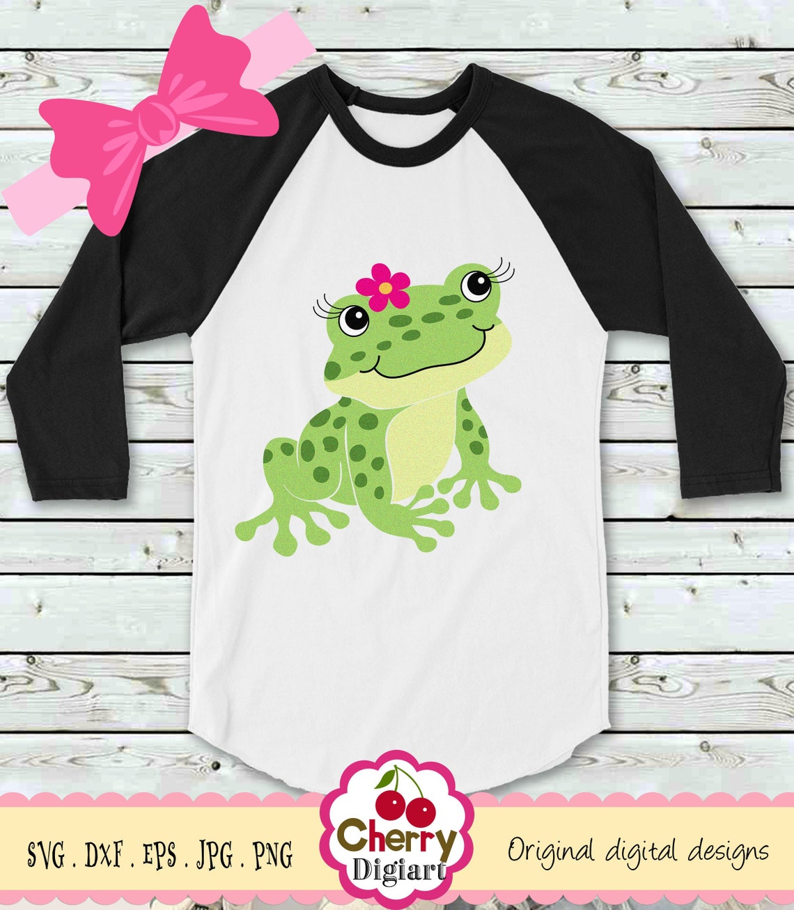 Frog Svg Frog With Flower Svg Silhouette & Circut Cut Files - Etsy