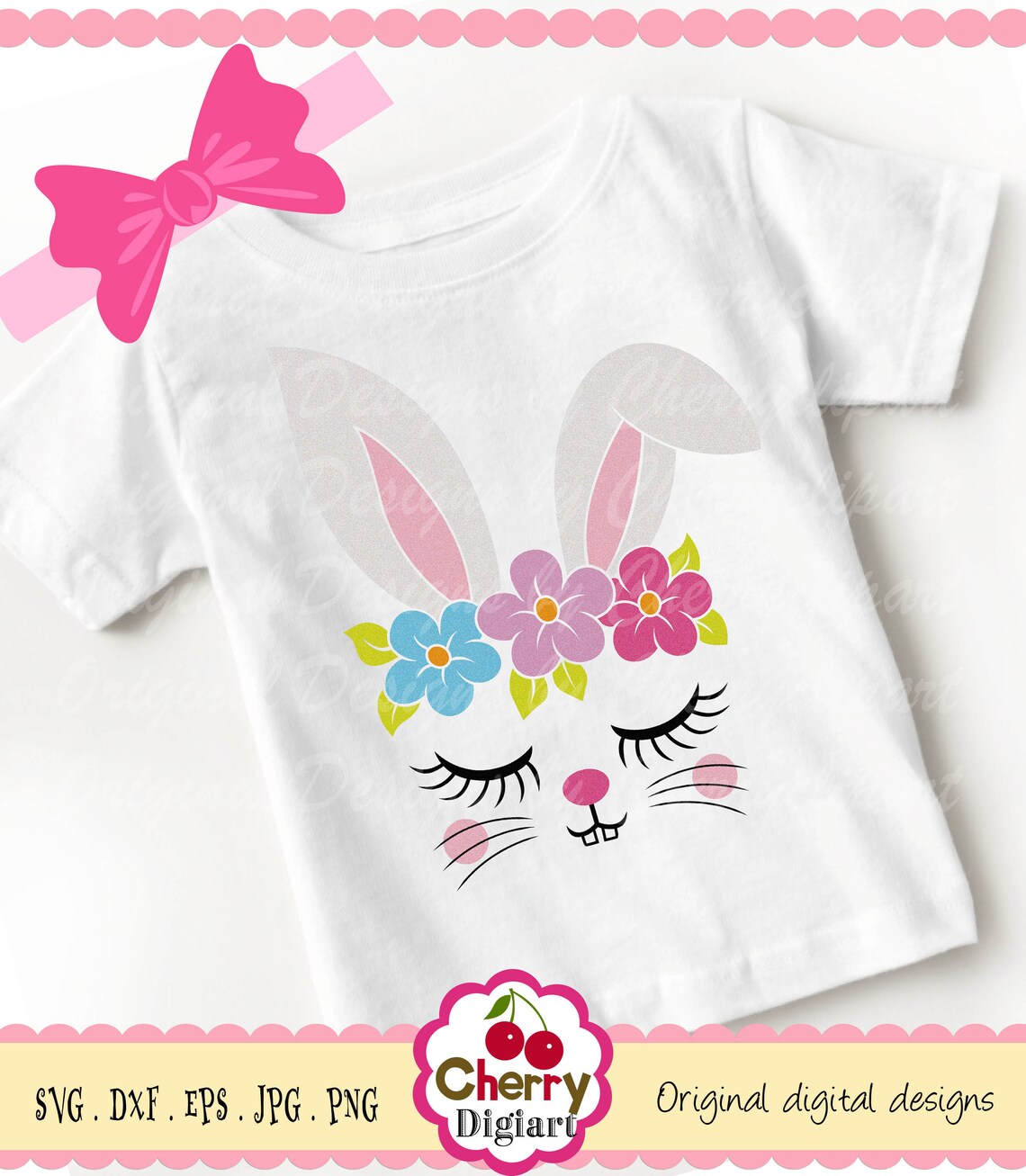 Svgdxf Bunny Girl Face Easter Bunny Girl Easter Rabbit Face - Etsy