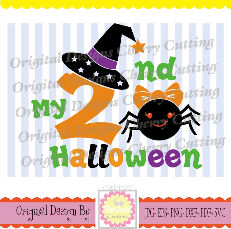 My 2nd Halloween With Spidersecond Halloween SVG Spider | Etsy