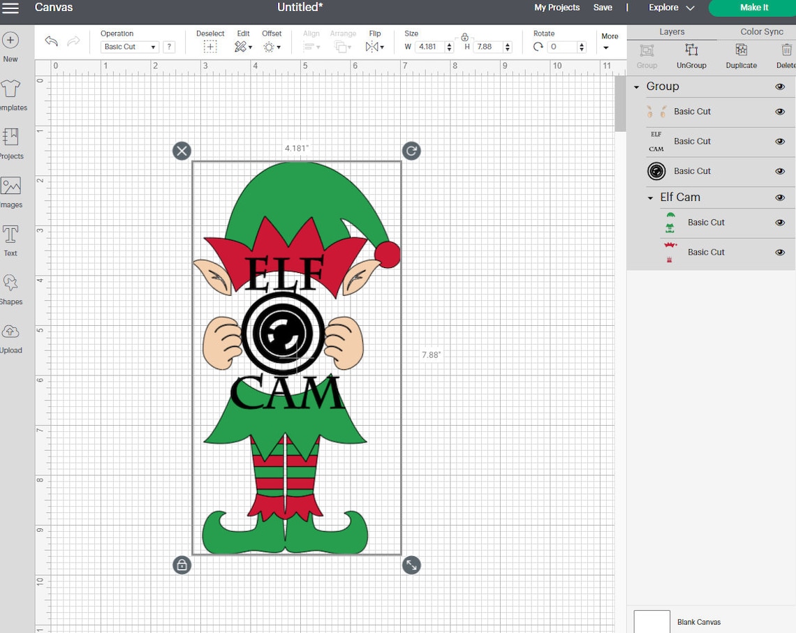 Christmas Elf Cam Svg Elf Face Cam Svg Silhouette & Cricut - Etsy
