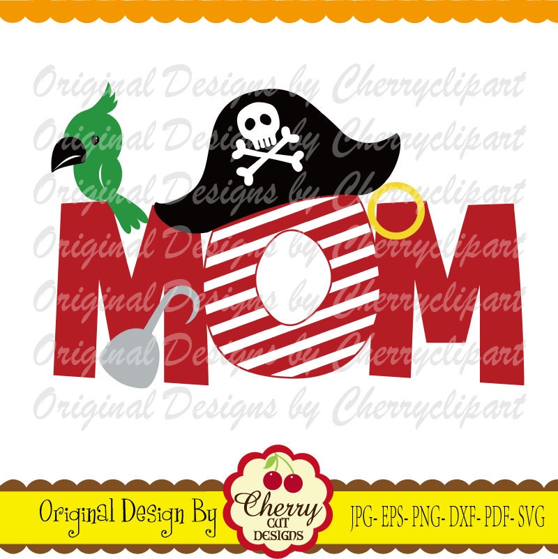 Pirate MOM Svg MOM With Pirate Hat Svg Pirate's Hat Svg - Etsy