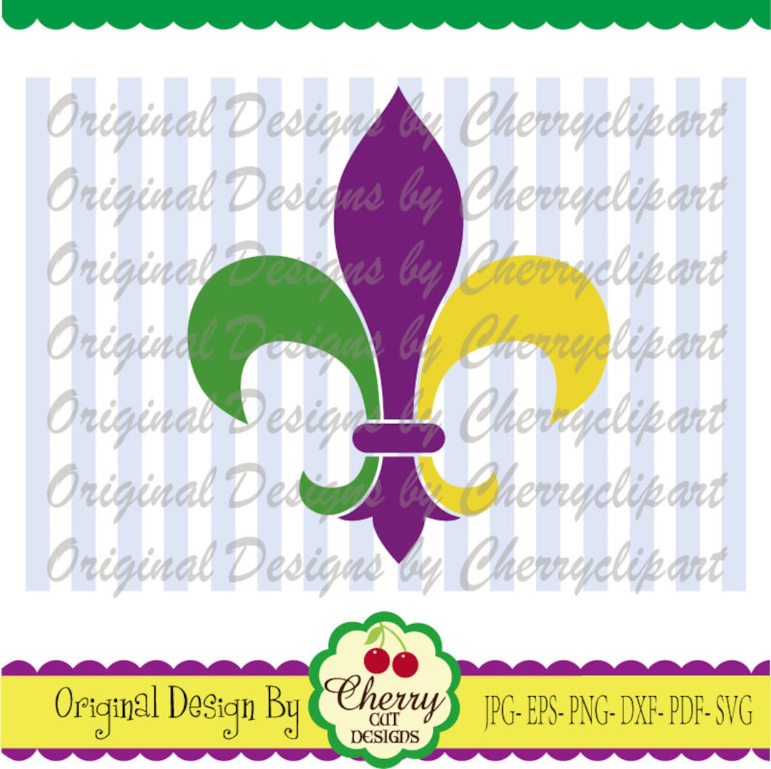 Fleur De Lis SVG DXF, Carnival Mardi Gras Svg Silhouette Cut Files ...