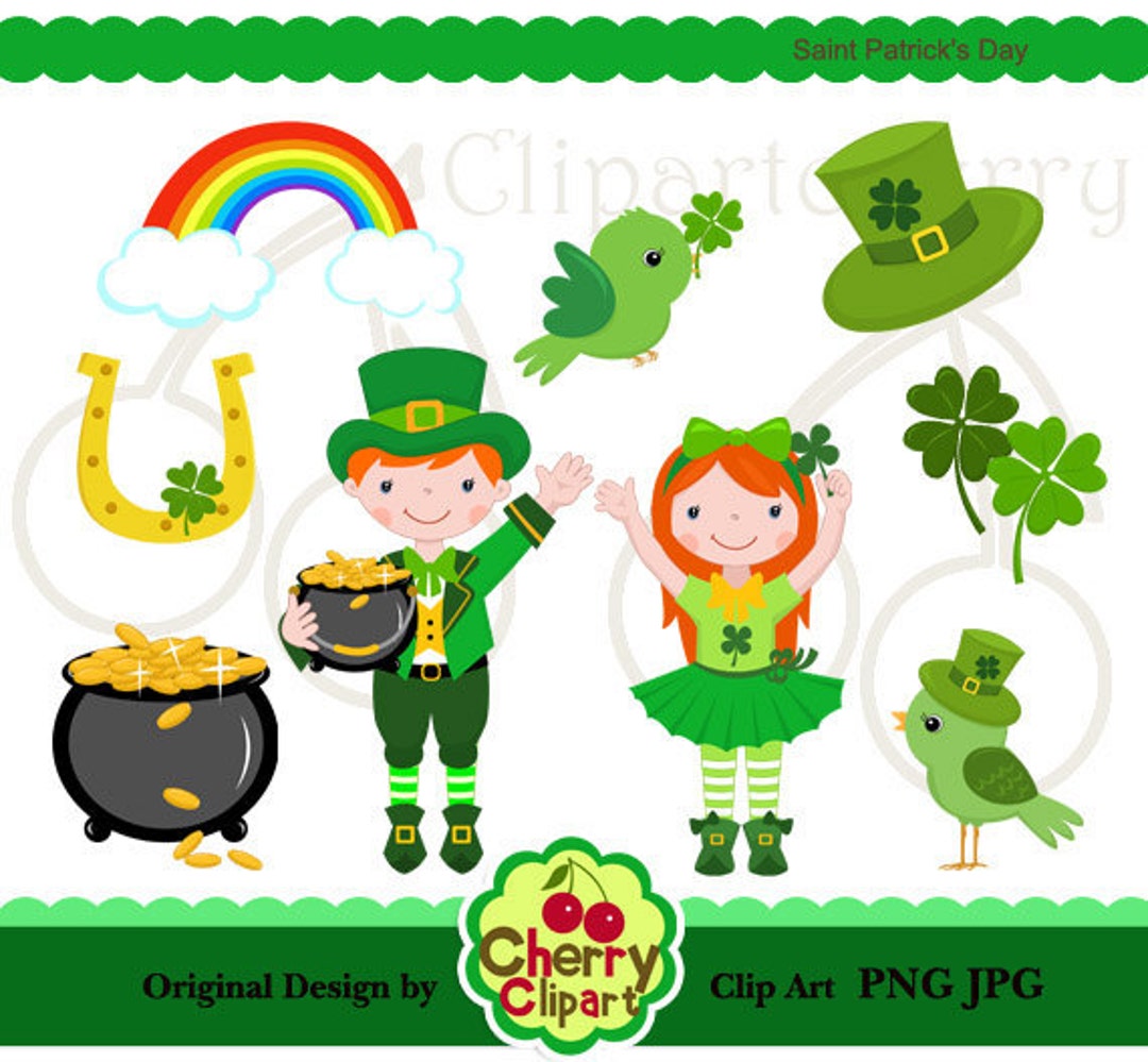 Saint Patrick's Day Digital Clipart Set For-personal and - Etsy