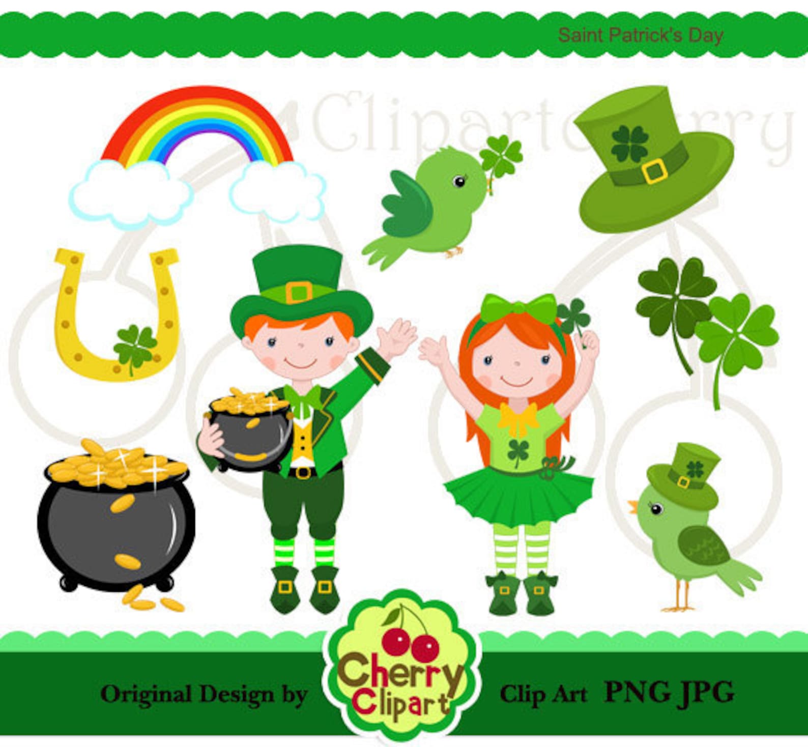 Saint Patrick's Day Digital Clipart Set For-personal and - Etsy