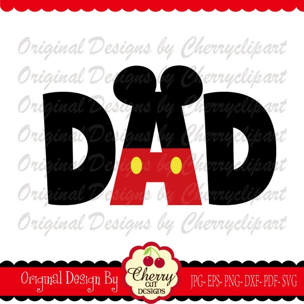 Mickey Dad Svg - Etsy