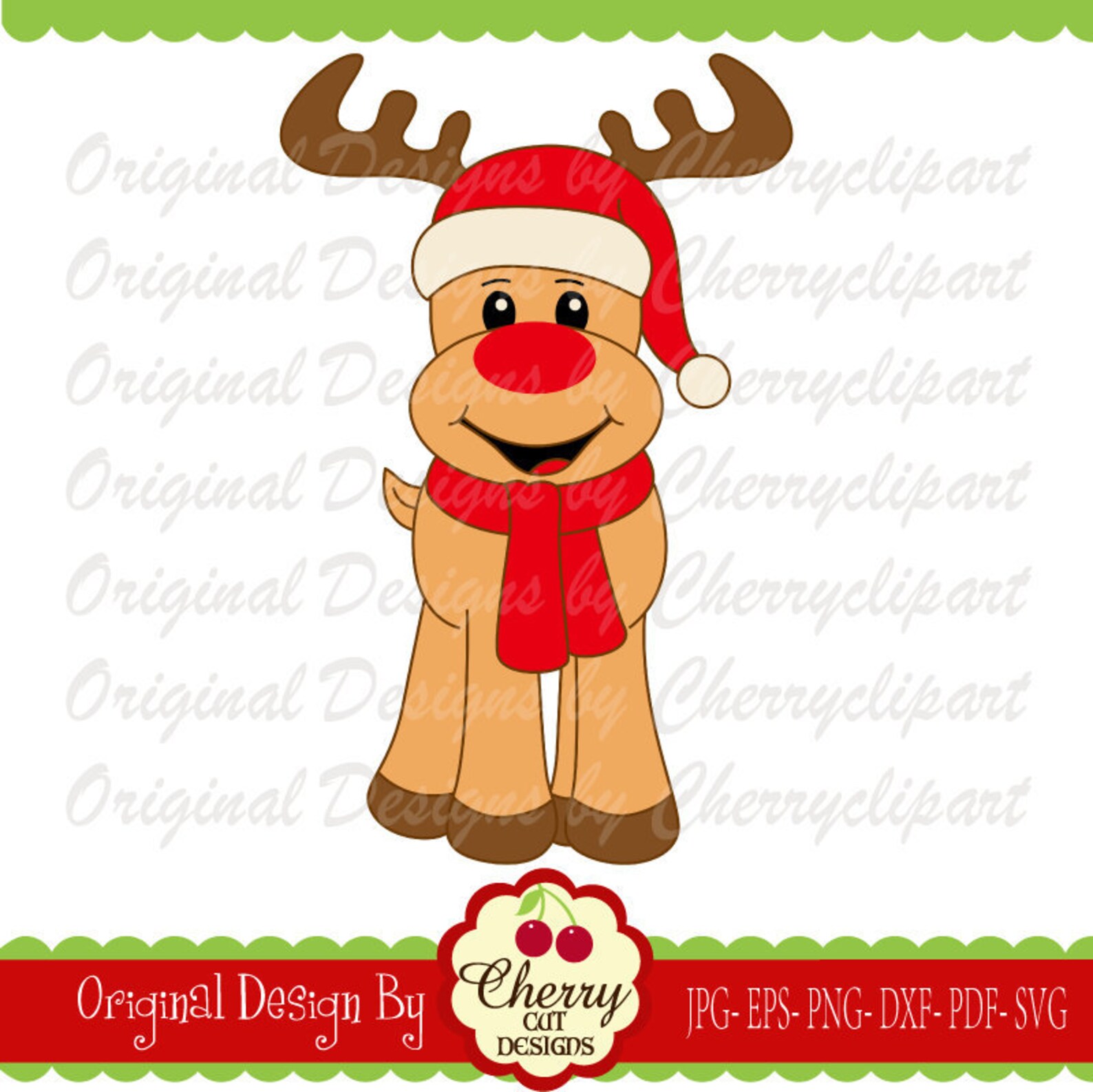 Christmas Reindeer SVG Standing Reindeer Silhouette & Cricut - Etsy