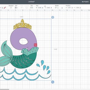 Mermaid Tail Number 9 SVG Dxf mermaid SVG Silhouette and - Etsy