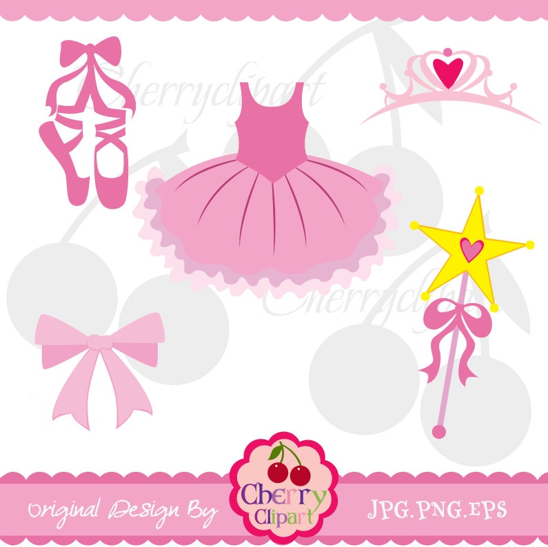 Little Ballerina Digital Clipart Set for -personal and Commercial Use ...