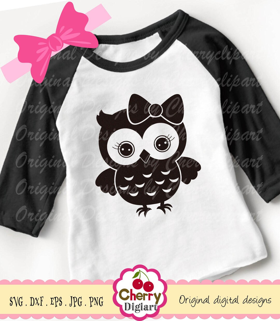 Owl Svg Dxf, Owl With Bow Silhouette Cut Files, Cricut Cut Files, Owl ...