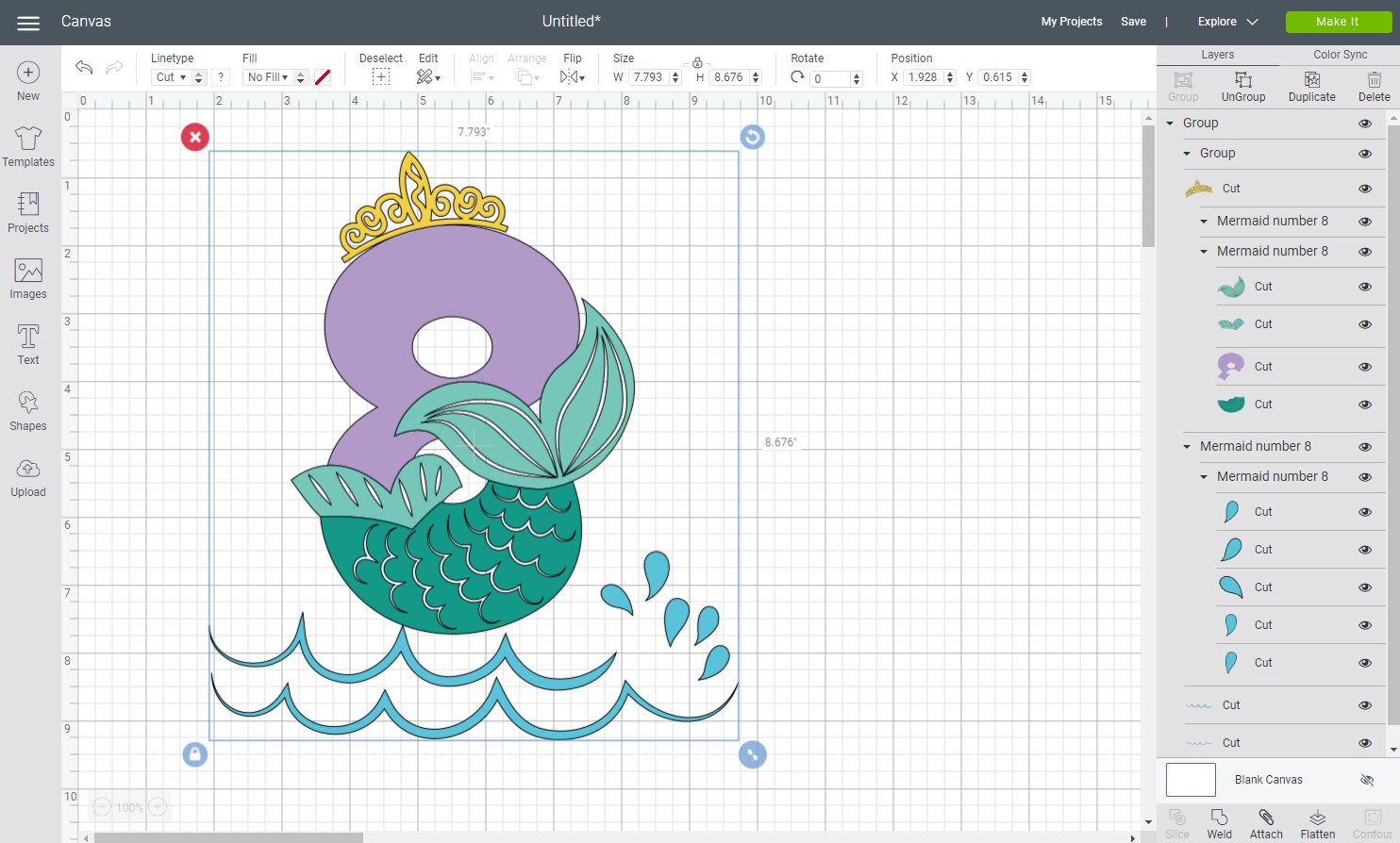 Mermaid Tail Number 8 SVG Dxf mermaid SVG Silhouette and - Etsy Canada