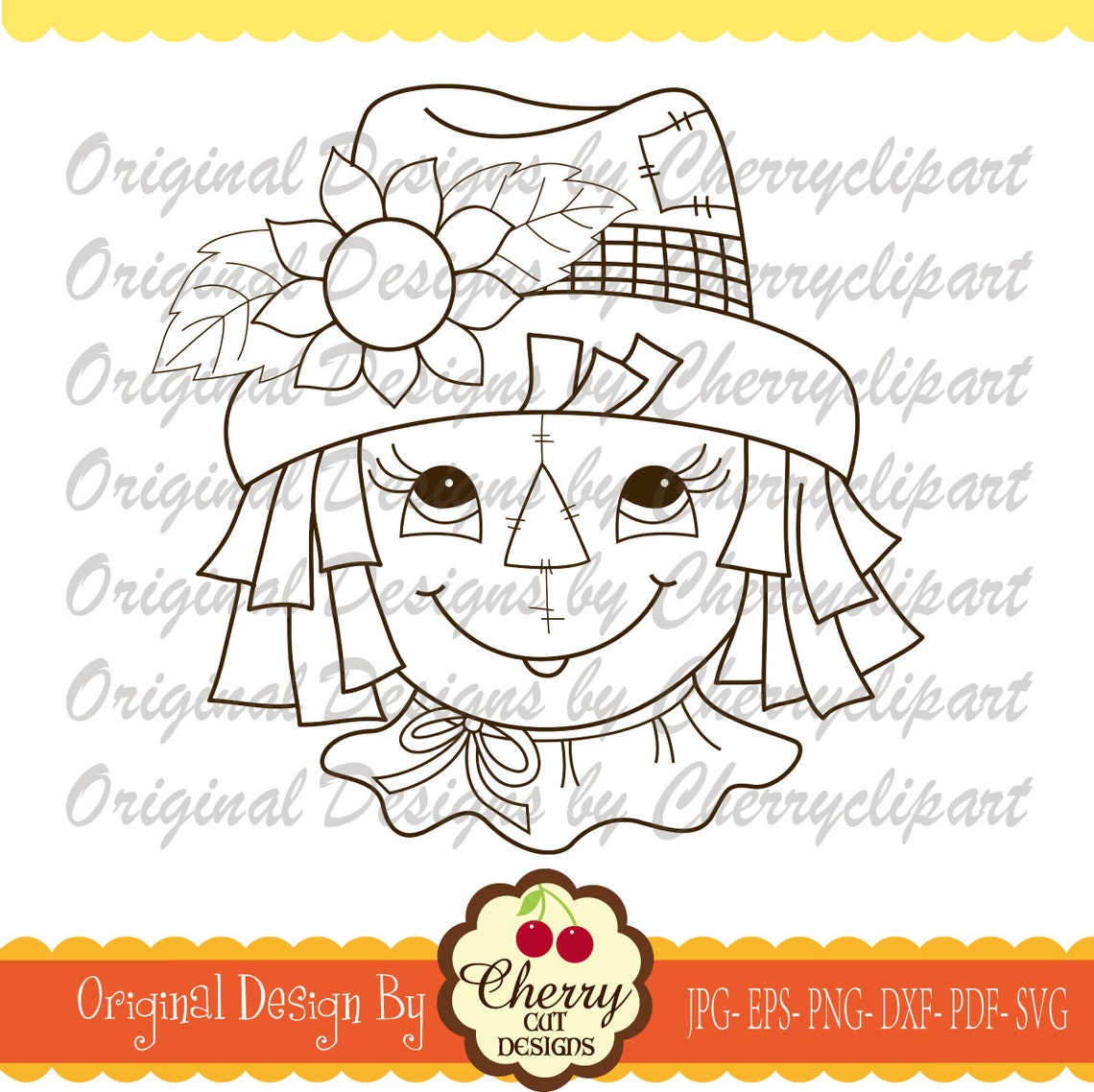 Fall Scarecrow SVG DXF Thanksgiving Party Svg Silhouette & - Etsy